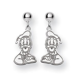 Donald Duck Dangle Earrings Sterling Silver WD151SS | Joy Jewelers