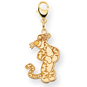 Gold-Plated Sterling Silver 7/8in Tigger Charm WD203GP | Joy Jewelers