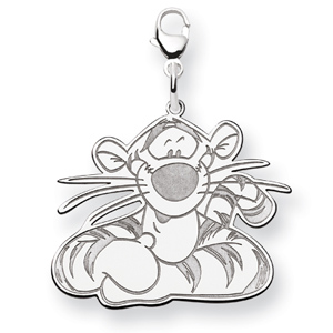 Tigger Charm 7/8in - 14k White Gold WD207W | Joy Jewelers