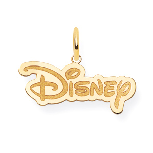 Disney Logo Charm 3/8in 14k Yellow Gold WD208Y | Joy Jewelers