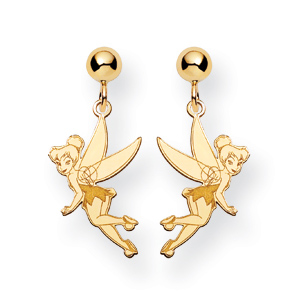 14kt Yellow Gold Tinker Bell Post Dangle Earrings WD255Y