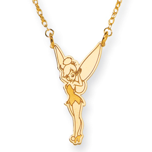 Tinker Bell Necklace 18in - Gold-Plated WD257GP | Joy Jewelers