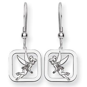 Tinker Bell Square Wire Earrings - Sterling Silver WD260SS
