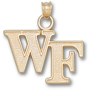 14kt Yellow Gold 5/8in Wake Forest WF Pendant WFU001 | Joy Jewelers