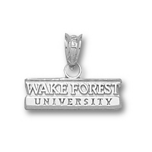 Wake Forest 3/16in Sterling Silver Bar Pendant WFU009-SS