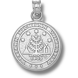 Western Michigan University Seal Pendant 5/8in Sterling Silver WMU003-SS