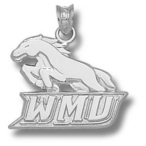 Sterling Silver 3/4in WMU Bronco Pendant WMU015-SS | Joy Jewelers