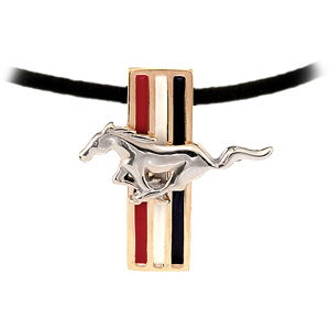 Ford Mustang 3/4in Bars Necklace - Sterling Silver NDF502