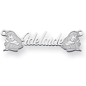 Aurora Nameplate - 14k White Gold XNA484W | Joy Jewelers