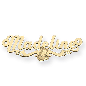 Belle Nameplate - 14k Yellow Gold XNA491Y | Joy Jewelers