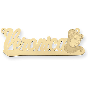 Belle Nameplate - Gold-Plated XNA493GP | Joy Jewelers