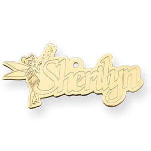 Tinker Bell Nameplate - Gold-Plated XNA495GP | Joy Jewelers