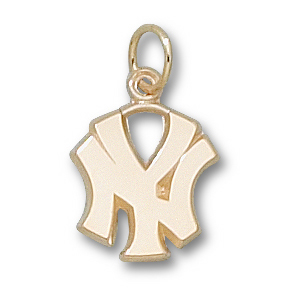 14kt Yellow Gold 1/2in New York Yankees NY Charm YAN004 | Joy Jewelers