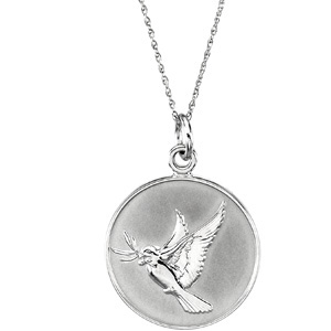 14kt White Gold Forgiveness Pendant & Chain JJR45114:1020:P