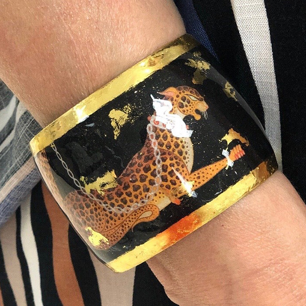 Evocateur Erte Leopard Cuff Bracelet EV-ER114-01 | Joy Jewelers