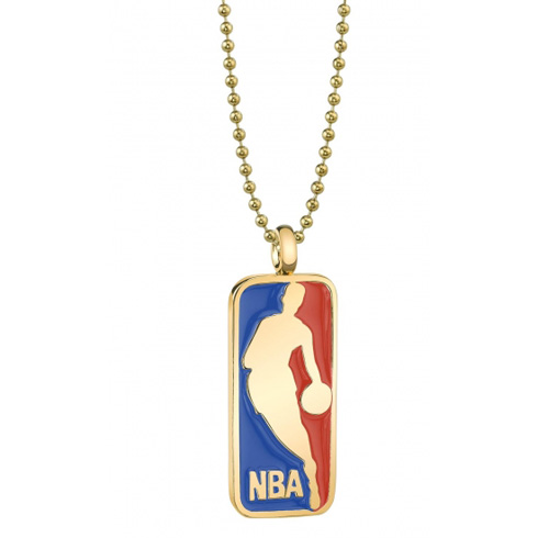 NBA Logo Gold Finish Medallion Necklace GP-NBA-300-GE | Joy Jewelers