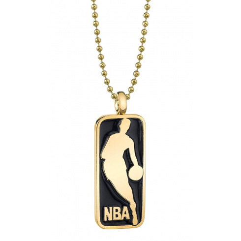NBA Logo Gold Finish Medallion Necklace GP-NBA-302-GE | Joy Jewelers