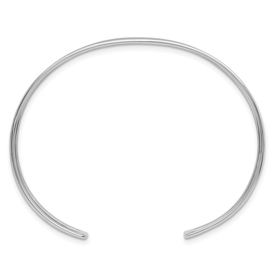 Herco 14k White Gold Polished Cuff Bangle Bracelet 14CUFRZ10W