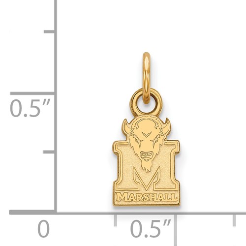 14k Yellow Gold 3/8in Marshall University Charm 4Y001MAU
