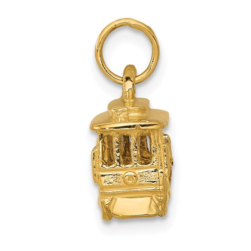 14k Yellow Gold 3-D Cable Car Charm A1074 | Joy Jewelers