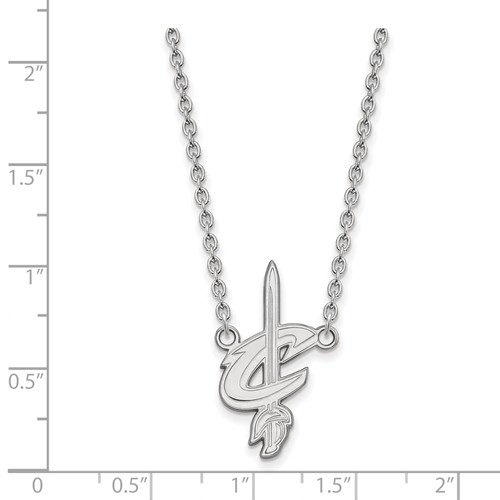 Sterling Silver Cleveland Cavaliers Pendant on 18in Chain SS013CAV-18