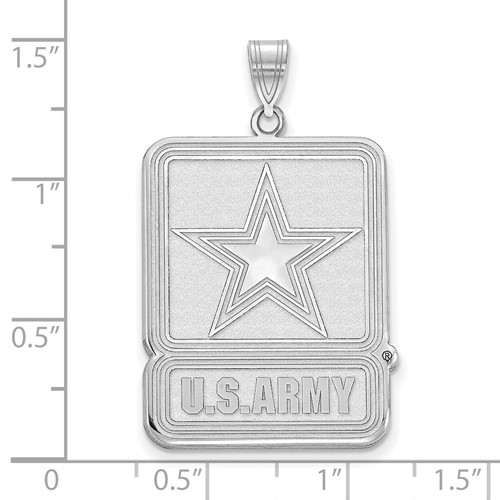 Sterling Silver United States Army Logo Pendant 1in SS027ARM