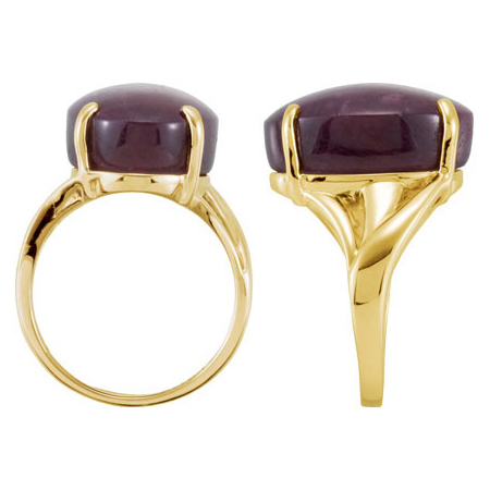 14kt Yellow Gold 19 CT Genuine Star Ruby Ring JJ68175 | Joy Jewelers